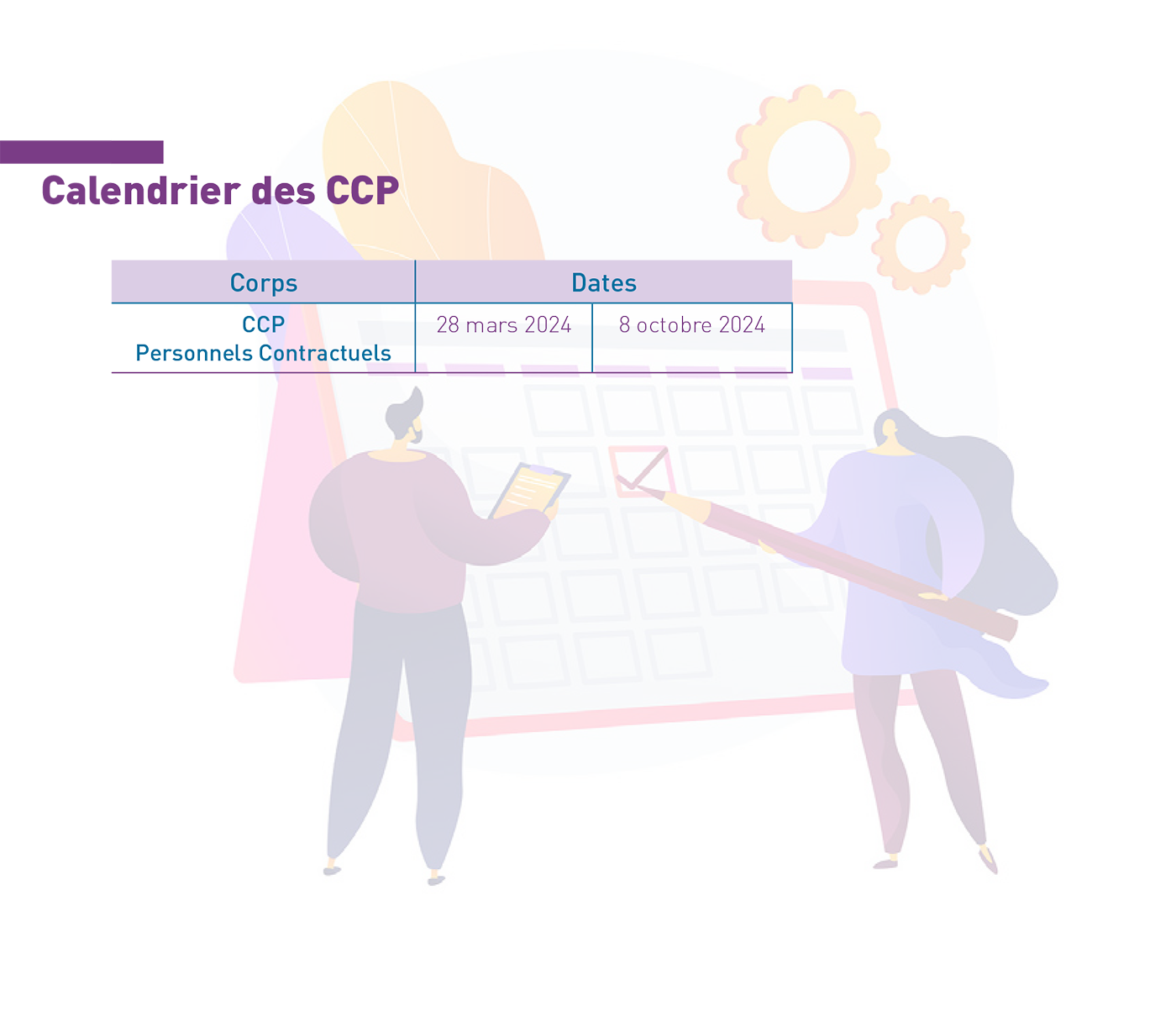 Calendrier des CCP 2024 - UNSa Justice SG AC